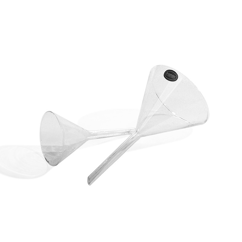 Funnel - Borosilicate Glass - Short Angled Stem | Glass Funnels